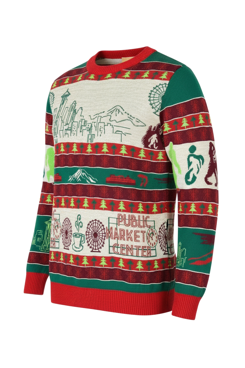 Seattle Ugly Holiday Sweater – SpaceBase Gift Shop
