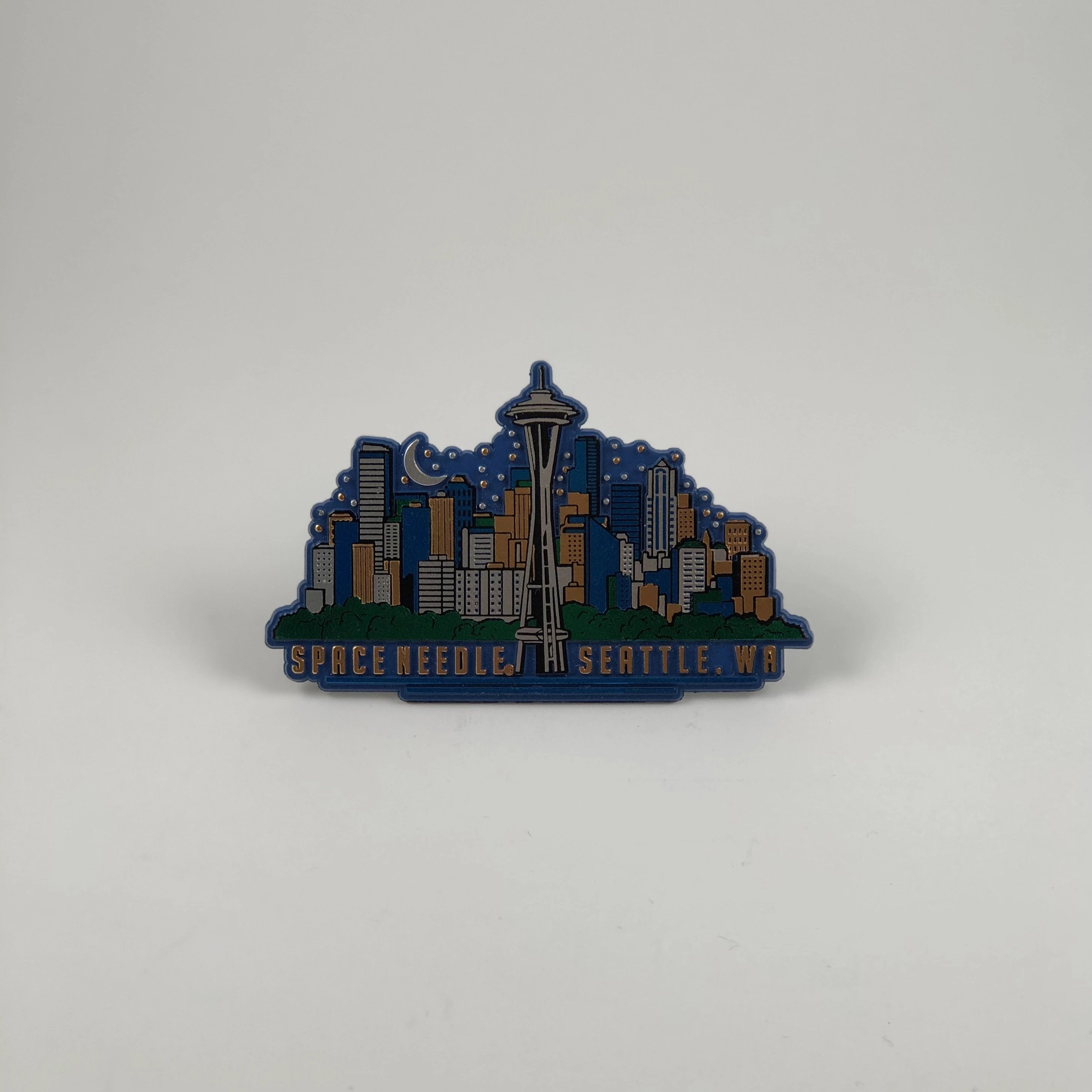 Night sky Seattle Skyline Magnet – SpaceBase Gift Shop